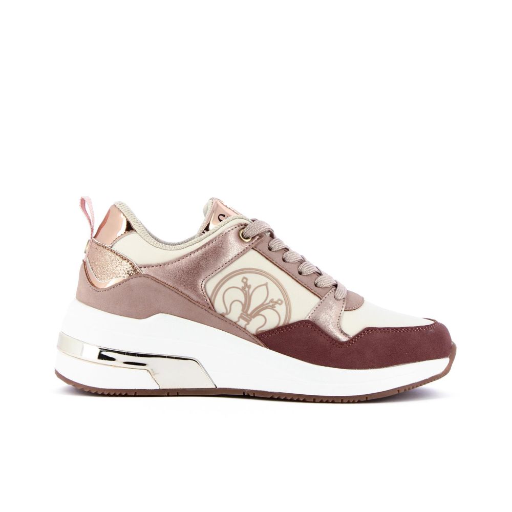 Sneakers rosa con zeppa e logo CONTE OF FLORENCE | Scarpe&Scarpe